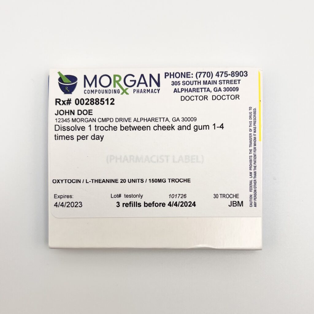 Oxytocin/L-Theanine Troche - Morgan Compounding Pharmacy - Alpharetta ...